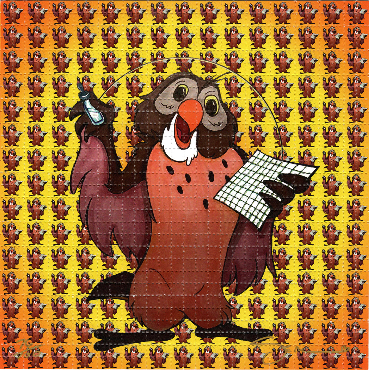 Wise Old Owl by Mark Serlo Limited Edition LSD blotter art print – Key ...