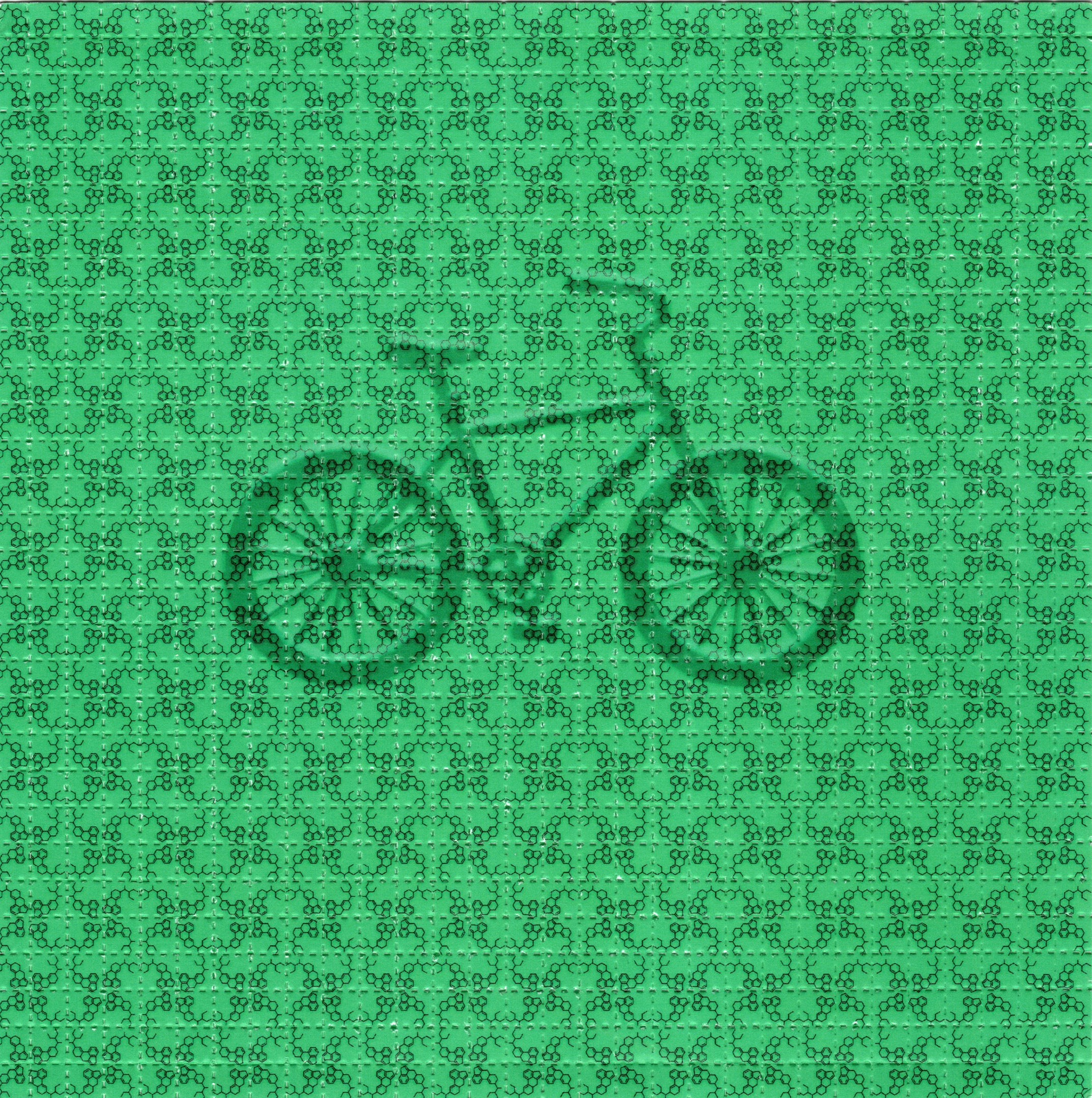 Bicycle Day Blue by Brandon Bennett SIGNED Limited Edition LSD blotter ...