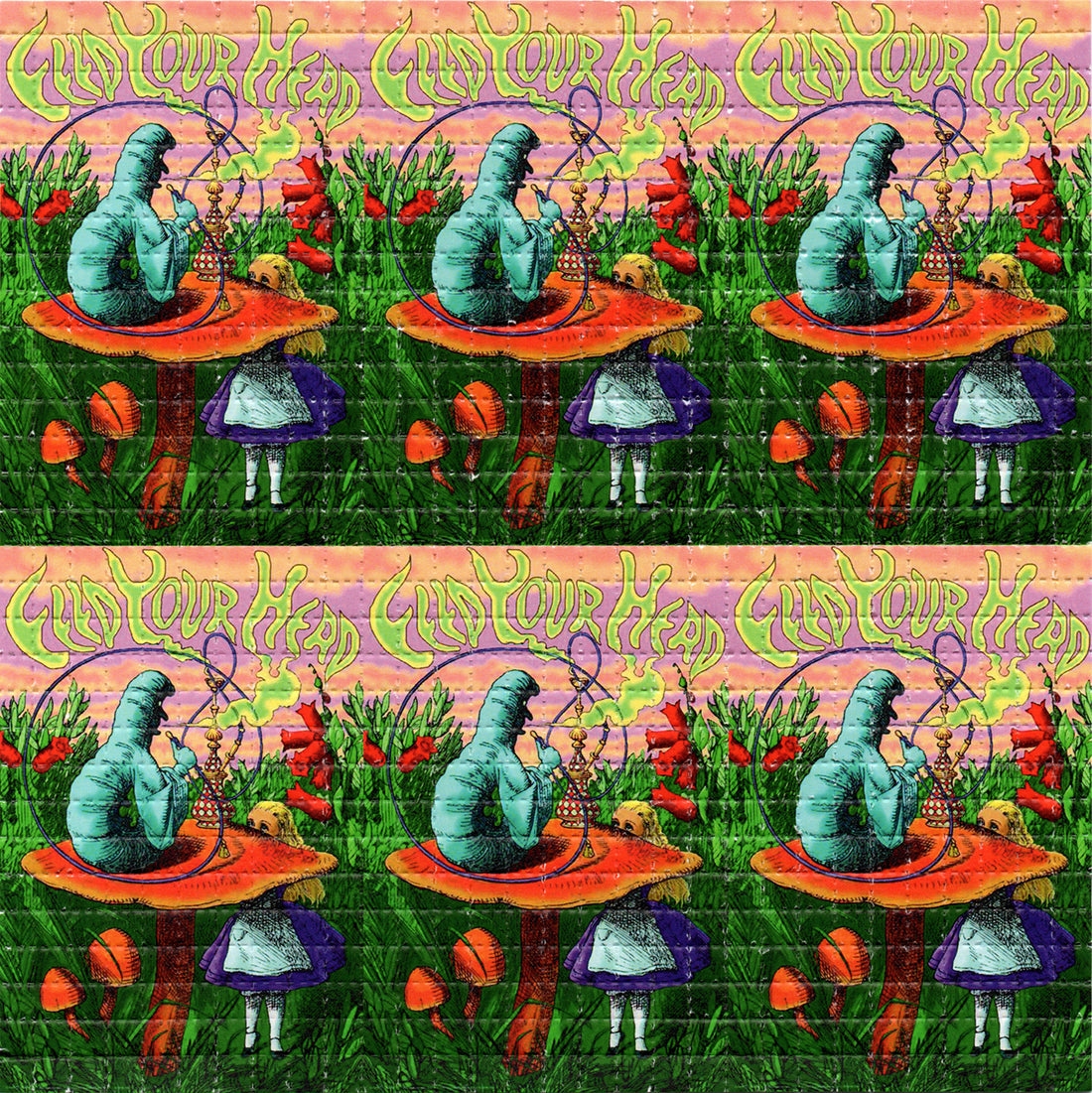 Feed Your Head X6 Alice LSD blotter art print – Key-Z Productions