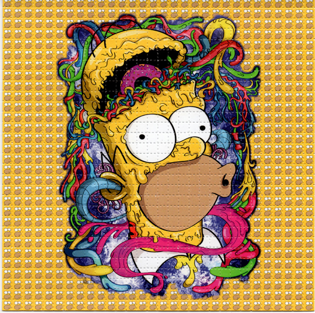 Homer Mind Blown LSD blotter art print – Key-Z Productions